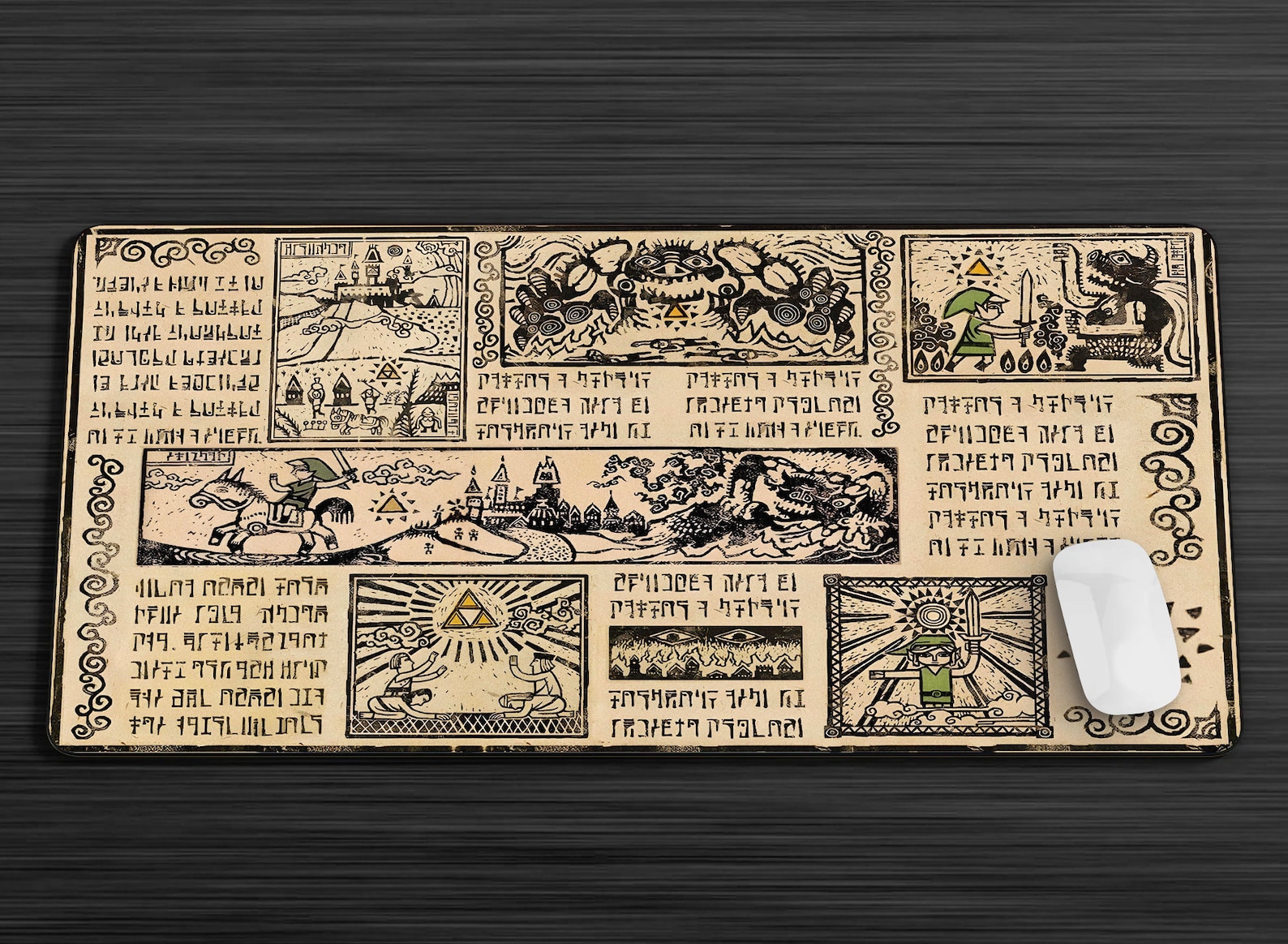 Zelda Desk Mat Legend of Zelda Mouse Pad / Hyrule Map Playmat Gaming ...