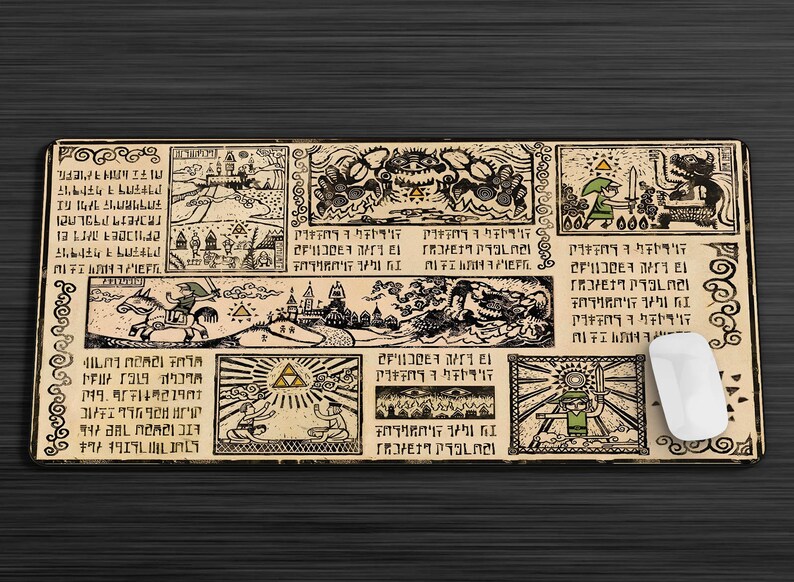 Zelda Desk Mat Legend of Zelda Mouse Pad / Hyrule Map Playmat Gaming ...