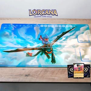 Stitch and Toothless Lorcana Playmat TCG / Disney Desk Mat Trading Card ...