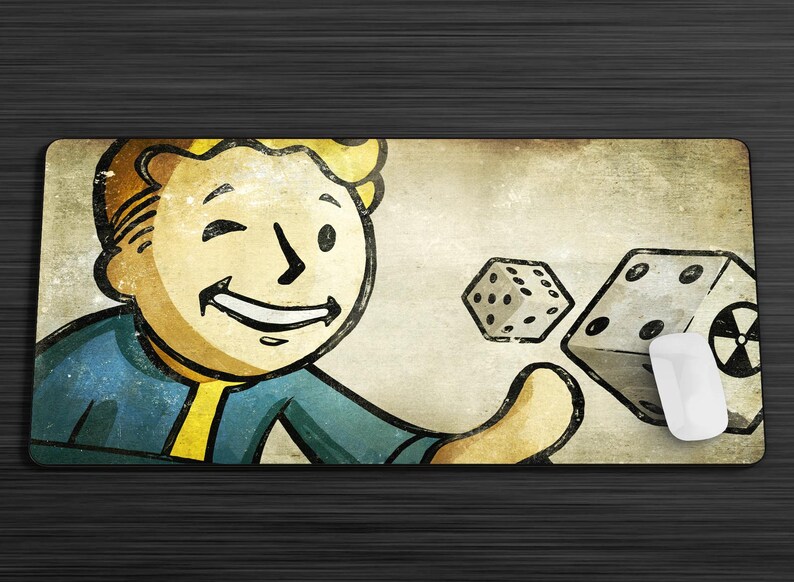 Fallout Desk Mat Vault Boy Playmat / Fallout New Vegas Gaming Mouse Pad ...