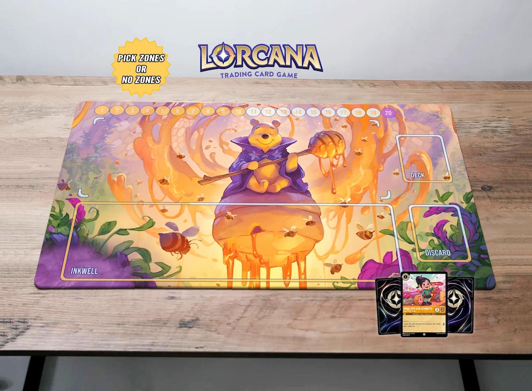 Lorcana Winnie the Pooh TCG Playmat Hunny Wizard / Trading Card Game ...