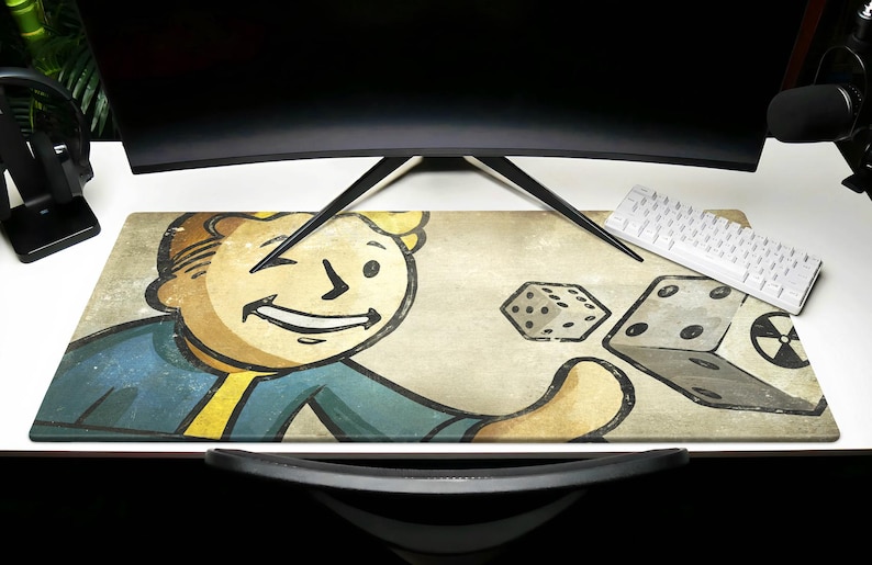 Fallout Desk Mat Vault Boy Playmat / Fallout New Vegas Gaming Mouse Pad ...