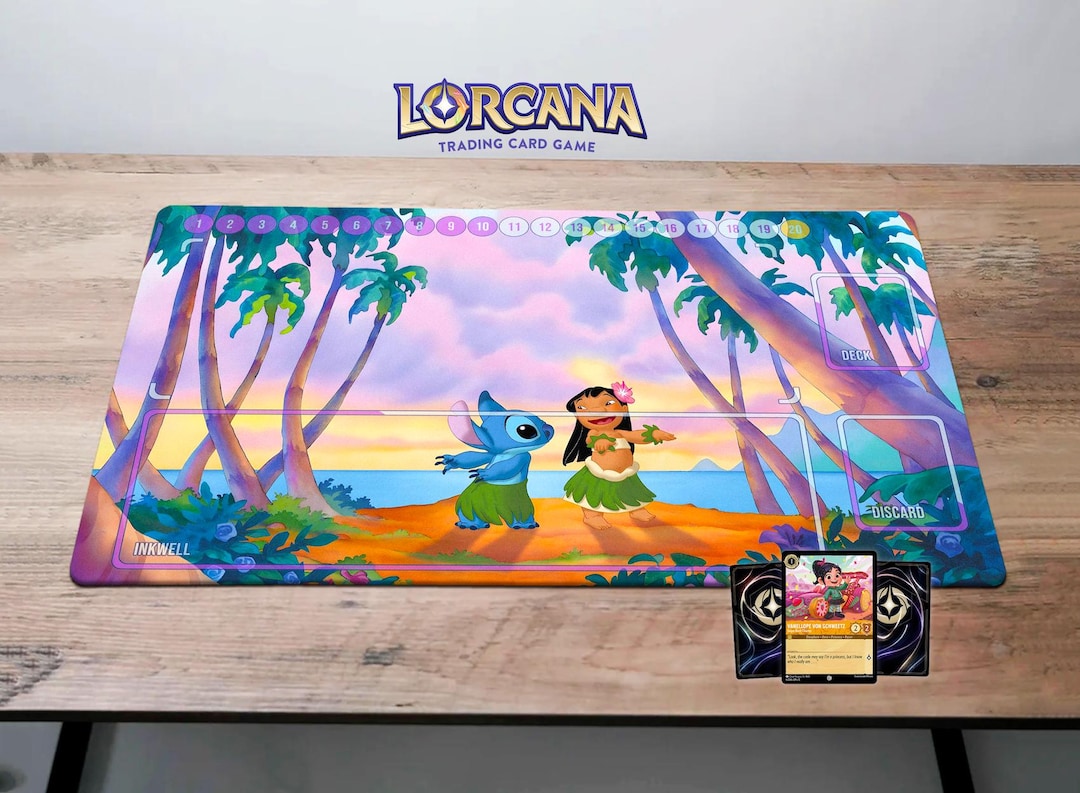 Lilo and Stitch Lorcana Playmat TCG / Disney Desk Mat Trading Card Game ...