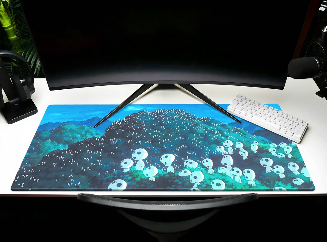 Kodama Desk Mat My Neighbor Totoro Mouse Pad / Anime Play Mat Gaming ...