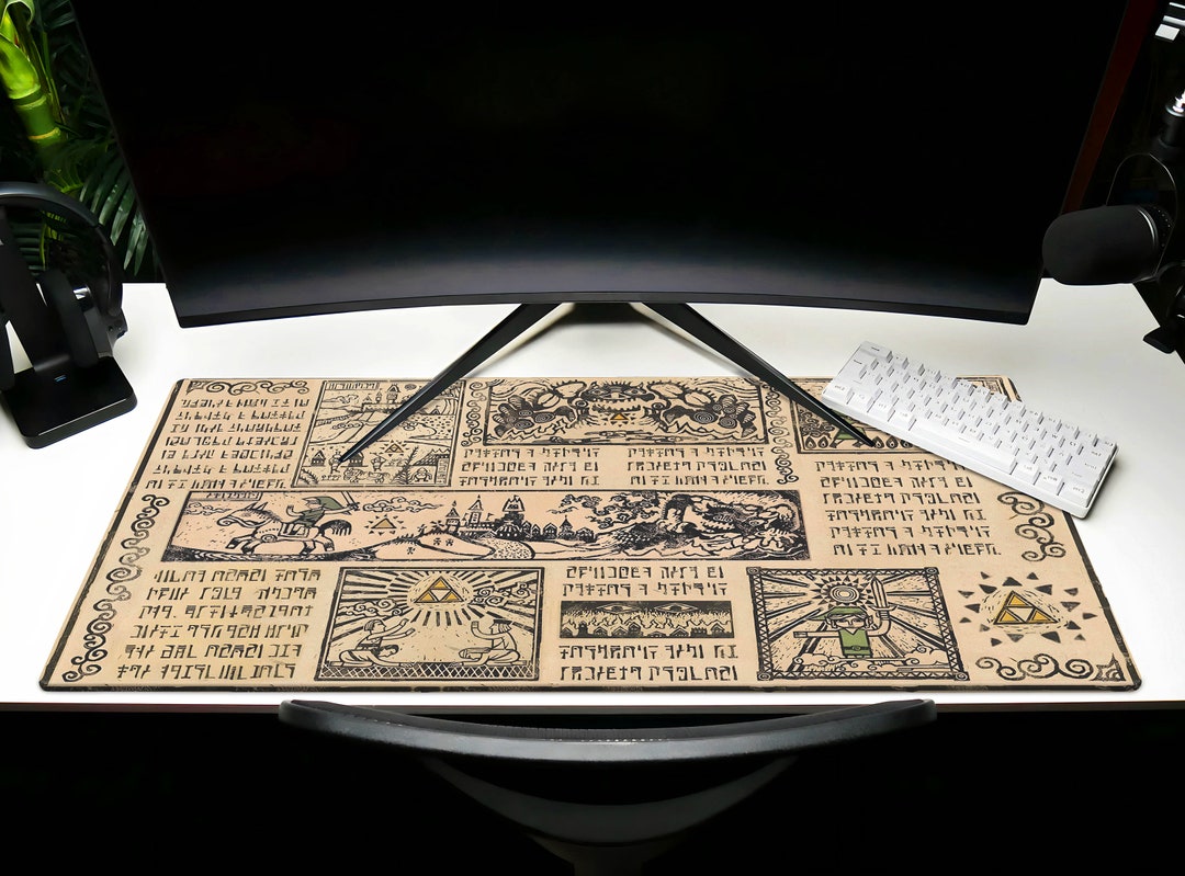Zelda Desk Mat Legend of Zelda Mouse Pad / Hyrule Map Playmat Gaming ...