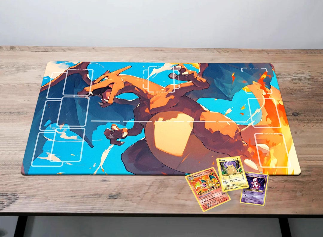 Charizard Playmat Pokemon Card Mat Pokemon TCG Mat / Trading Card Game ...