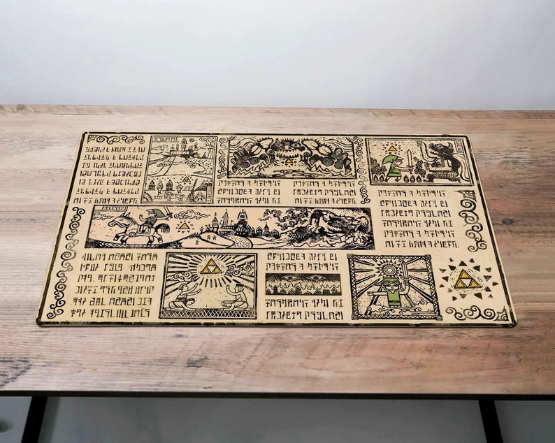 Zelda Desk Mat Legend of Zelda Mouse Pad / Hyrule Map Playmat Gaming ...