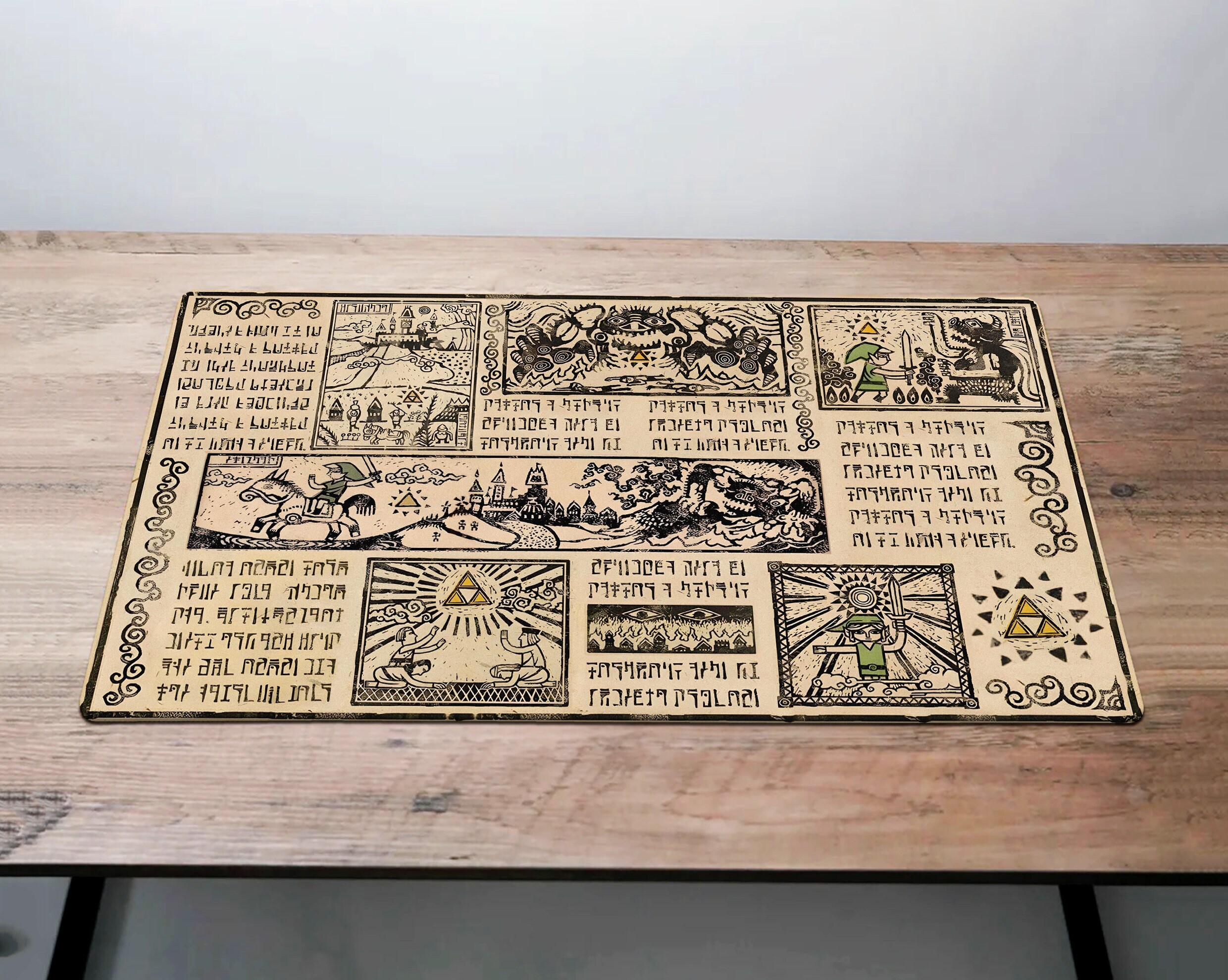 Zelda Desk Mat Legend of Zelda Mouse Pad / Hyrule Map Playmat Gaming ...