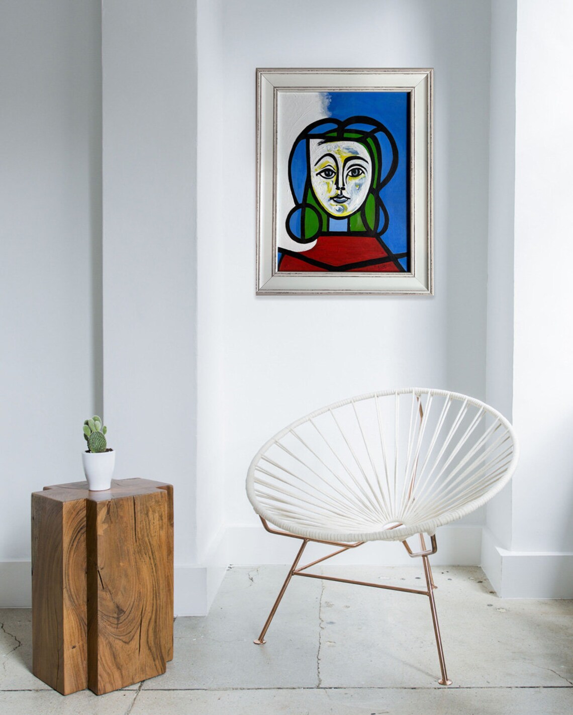 Portrait of a Woman in Picasso Style Complete With Frame - Etsy