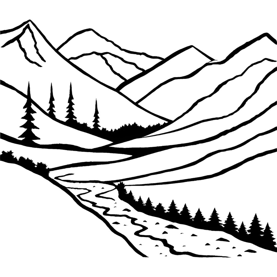 Printable Landscape Images Printable & Colourable Art for Children Easy ...