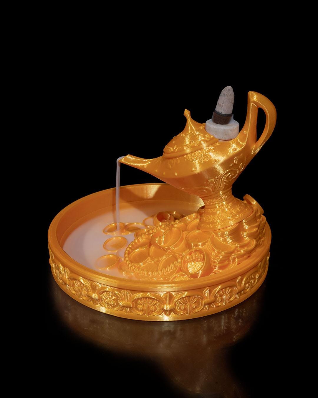 Lamp of Wealth Backflow Burner - Feng Shui Incense Holder for ...
