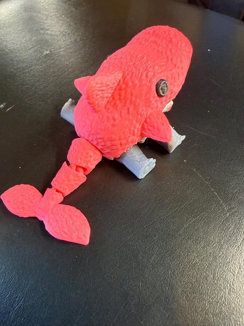 Pink Jeff the Land Shark Dolphin Skin Fully Articulating Figure - Etsy
