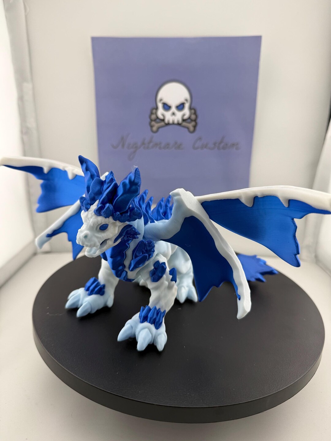 Articulated Frost Dragon Toy | Frozen Exclusive Figurine | Ice Blue ...