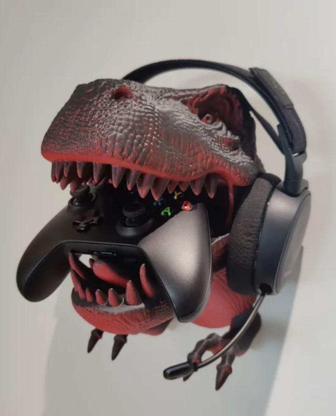 T-rex Dinosaur Head Wall Mounted Controller, Headphone Display Stand ...