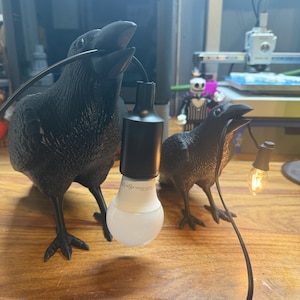 Raven Lamp Table or Desk Light | Custom Crow Design, New Sizes & Colors ...