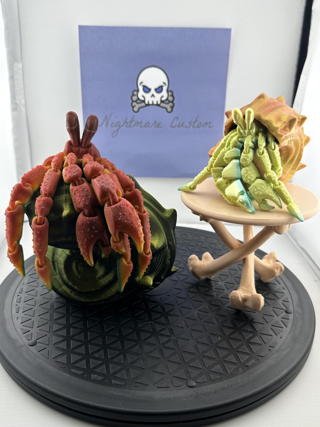 Articulated Hermit Crab | Handmade Crab Decor Figurine | Coastal Beach ...