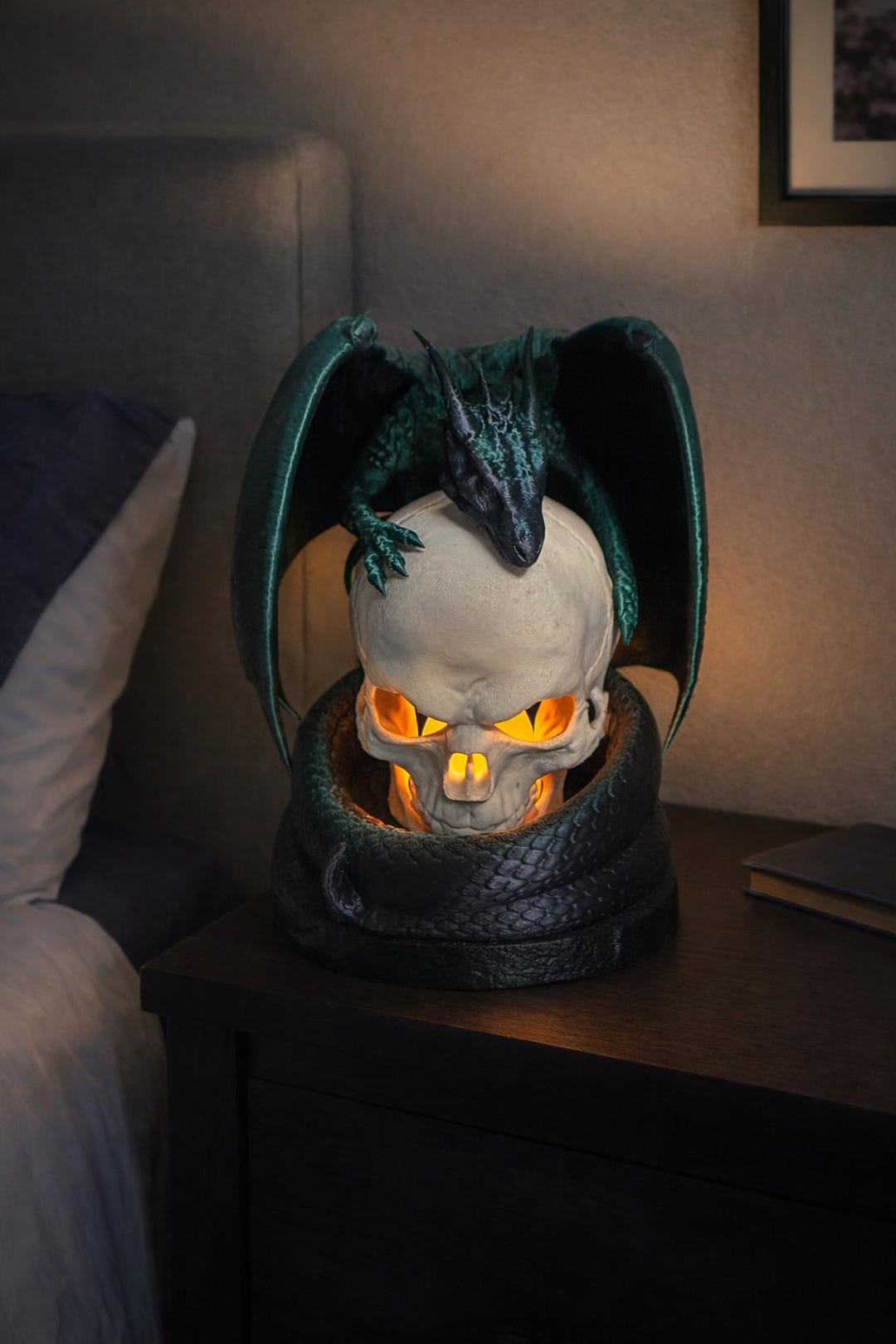 Custom Dragon Table Lamp With LED Tealight Candle - Etsy