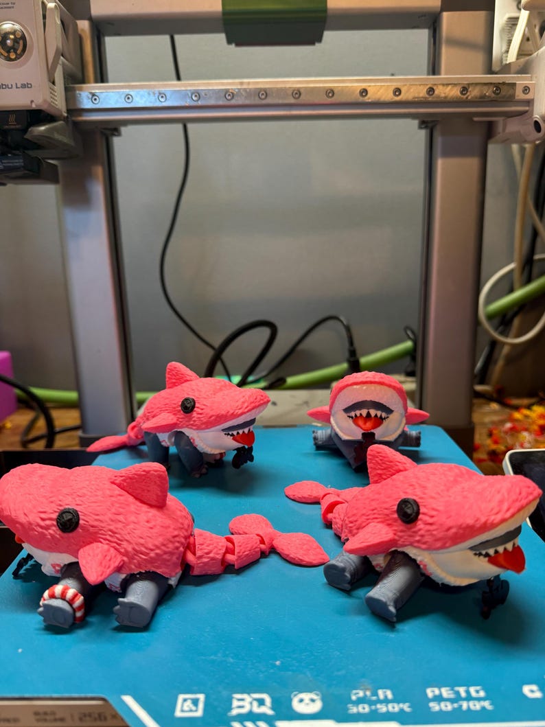 Pink Jeff the Land Shark Dolphin Skin Fully Articulating Figure - Etsy