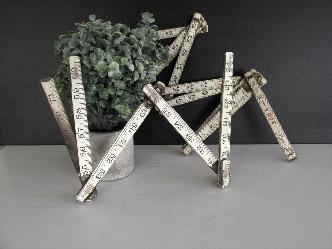 Vintage Carpenter's Folding Ruler Set of Two White With - Etsy