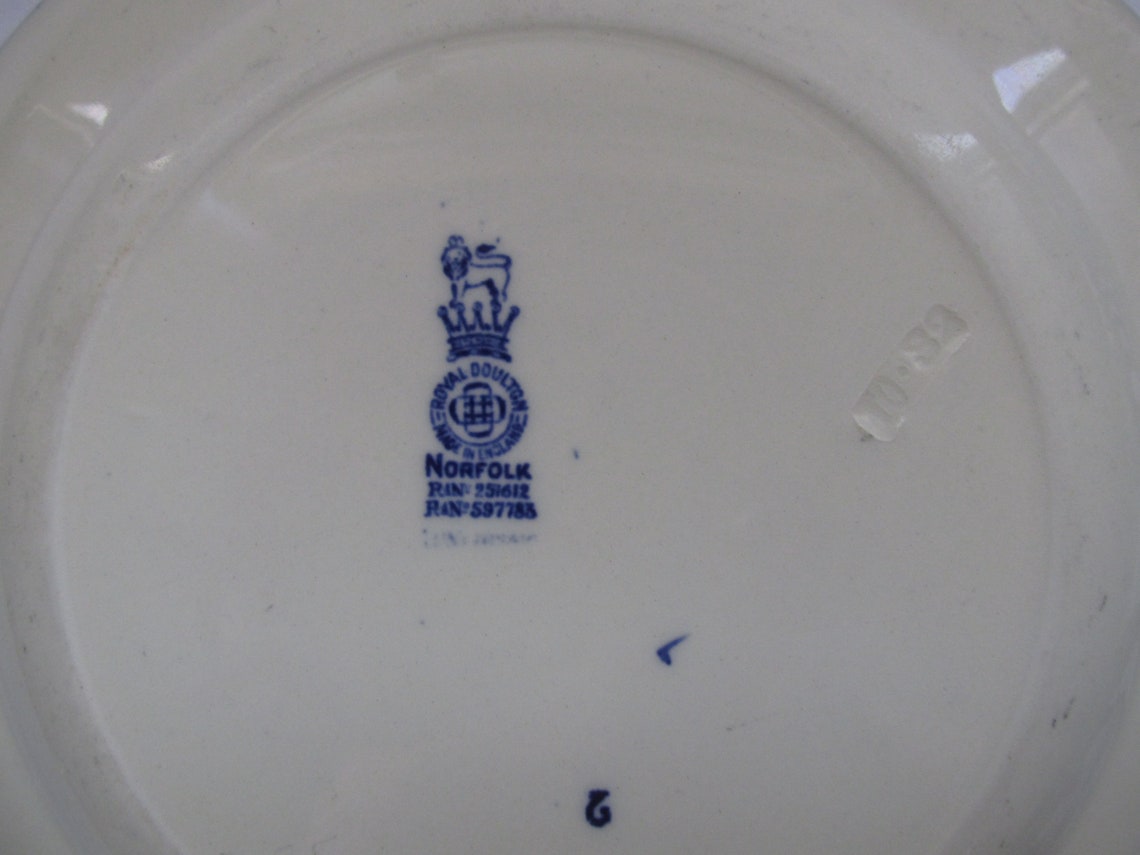 Royal Doulton Norfolk Blue and White Plate Dutch Scene Wall - Etsy