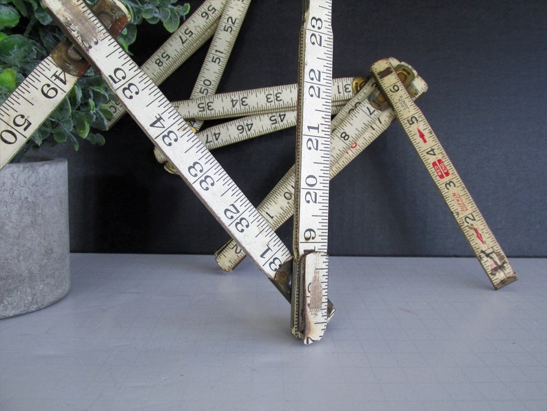 Vintage Carpenter's Folding Ruler Set of Two White With - Etsy