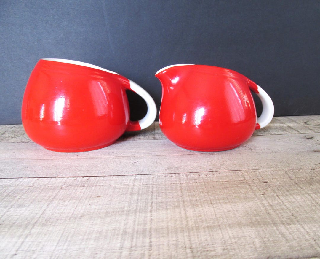 Hall's Chinese Red Sugar and Creamer Set Superior Quality Kitchenware ...