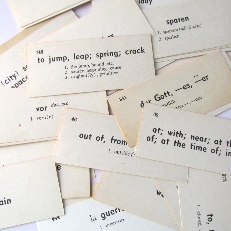 Vocabulary Cards - Etsy