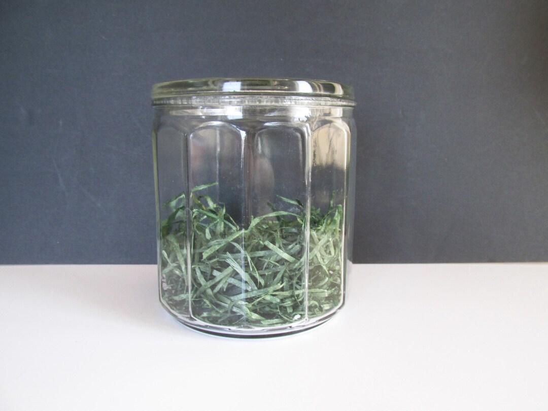 Antique Clear Glass Tobacco Jar With Lid Tobacco Products Storage Jar ...
