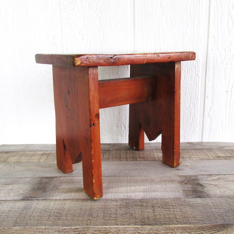 Small Antique Stool - Etsy