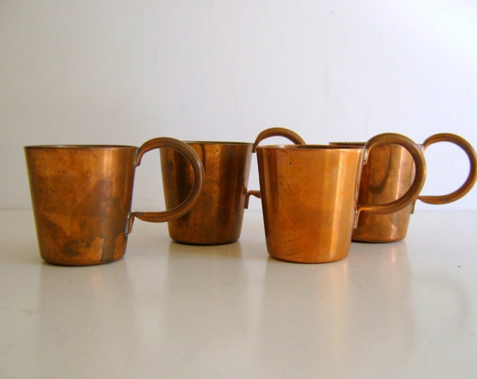 Royal Navy Rum Cups 1/2 Gill Vintage Copper Cups Set of Four - Etsy