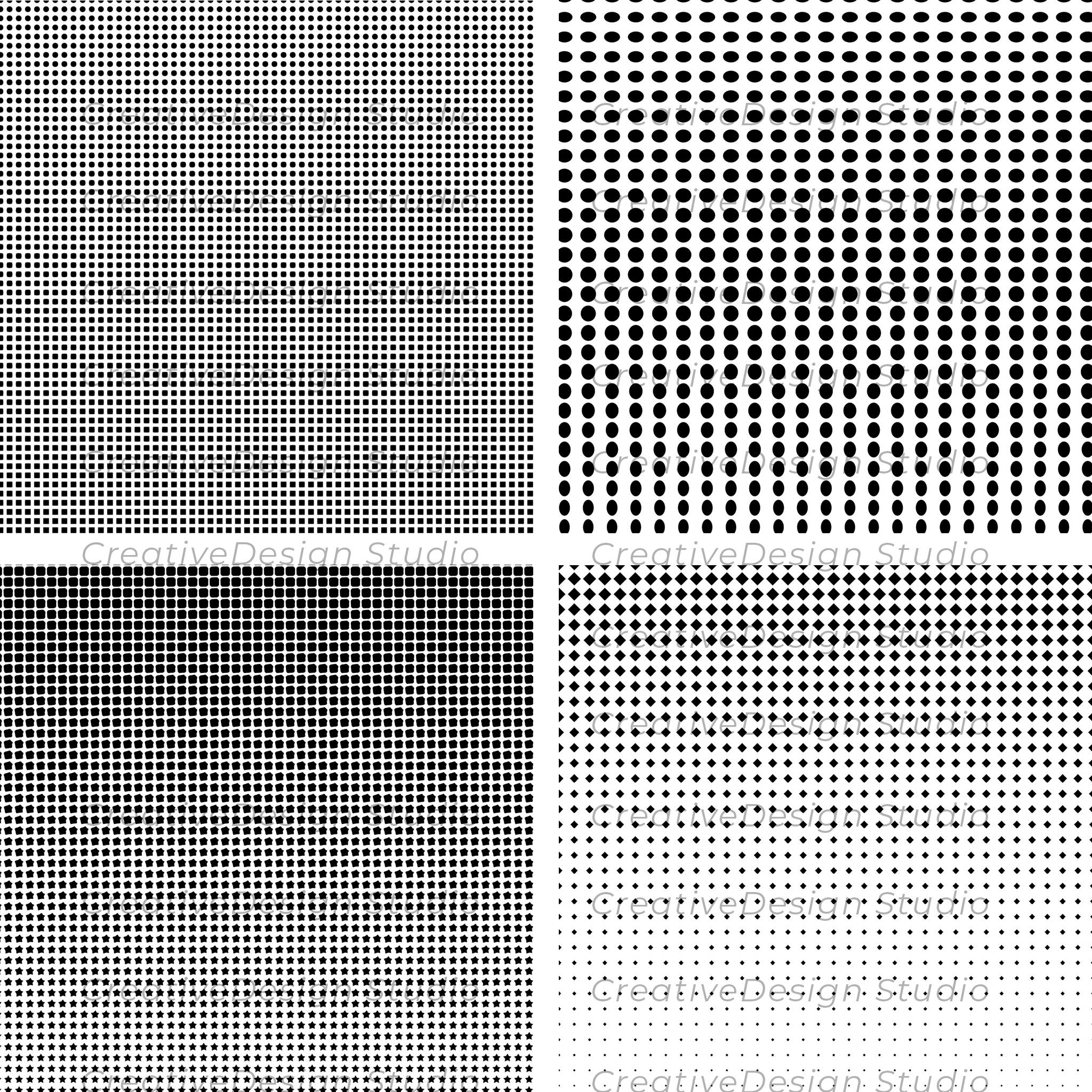 18 Halftone Backgrounds Digital Paper, Backdrop Texture, Retro Art ...