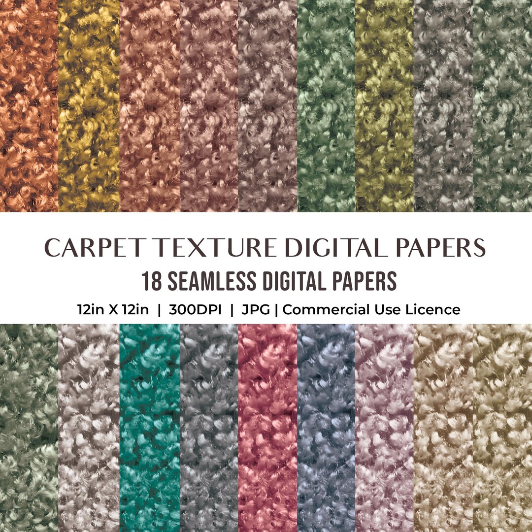 18 Carpet Style Earth Tone Neutral Digital Papers, Simple Rugs Seamless ...