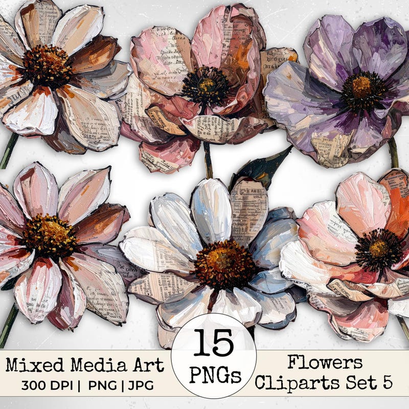 Clipart Large Flowers - Etsy