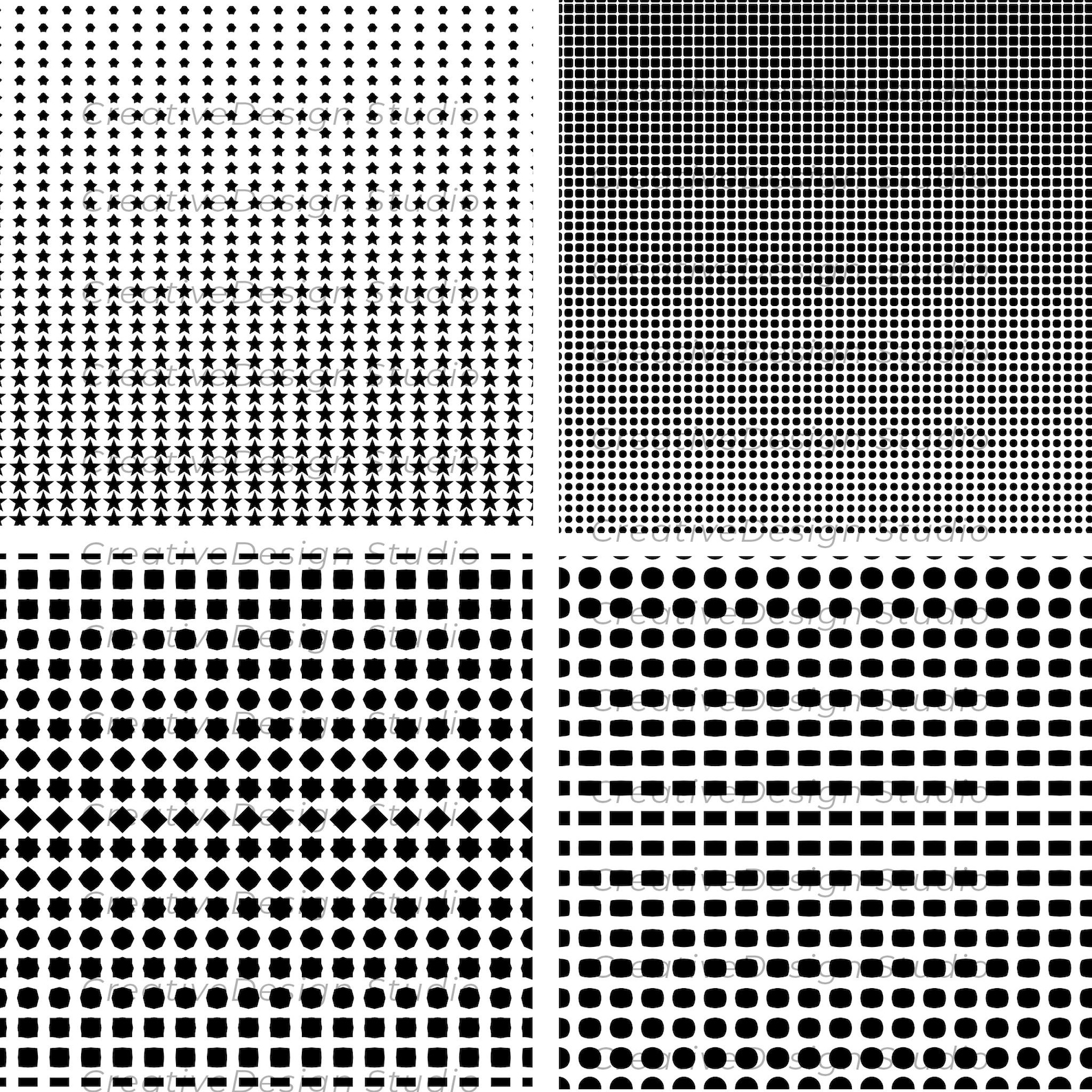 18 Halftone Backgrounds Digital Paper, Backdrop Texture, Retro Art ...