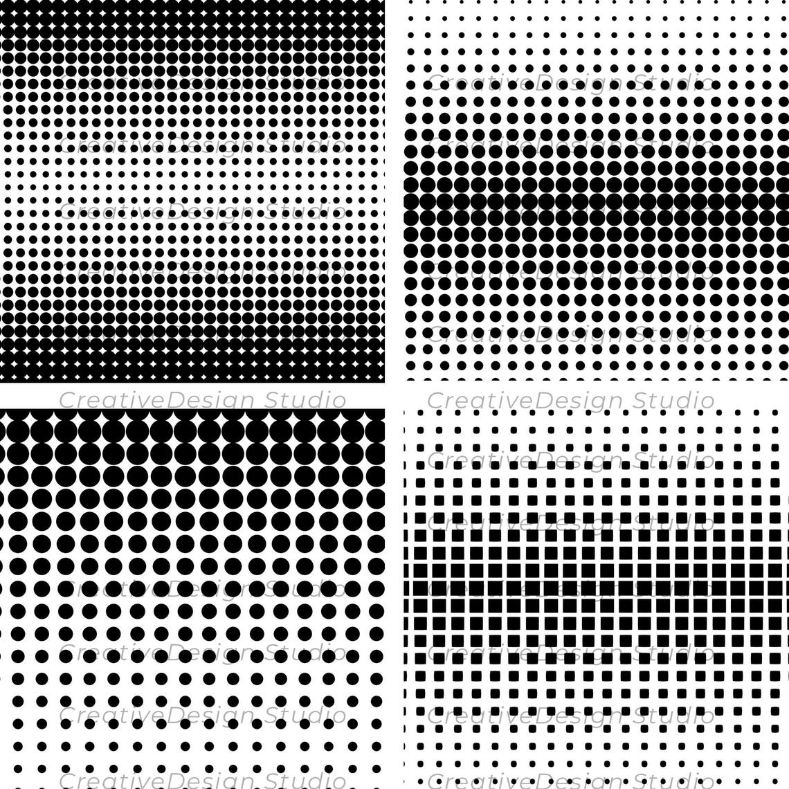 18 Halftone Backgrounds Digital Paper, Backdrop Texture, Retro Art ...