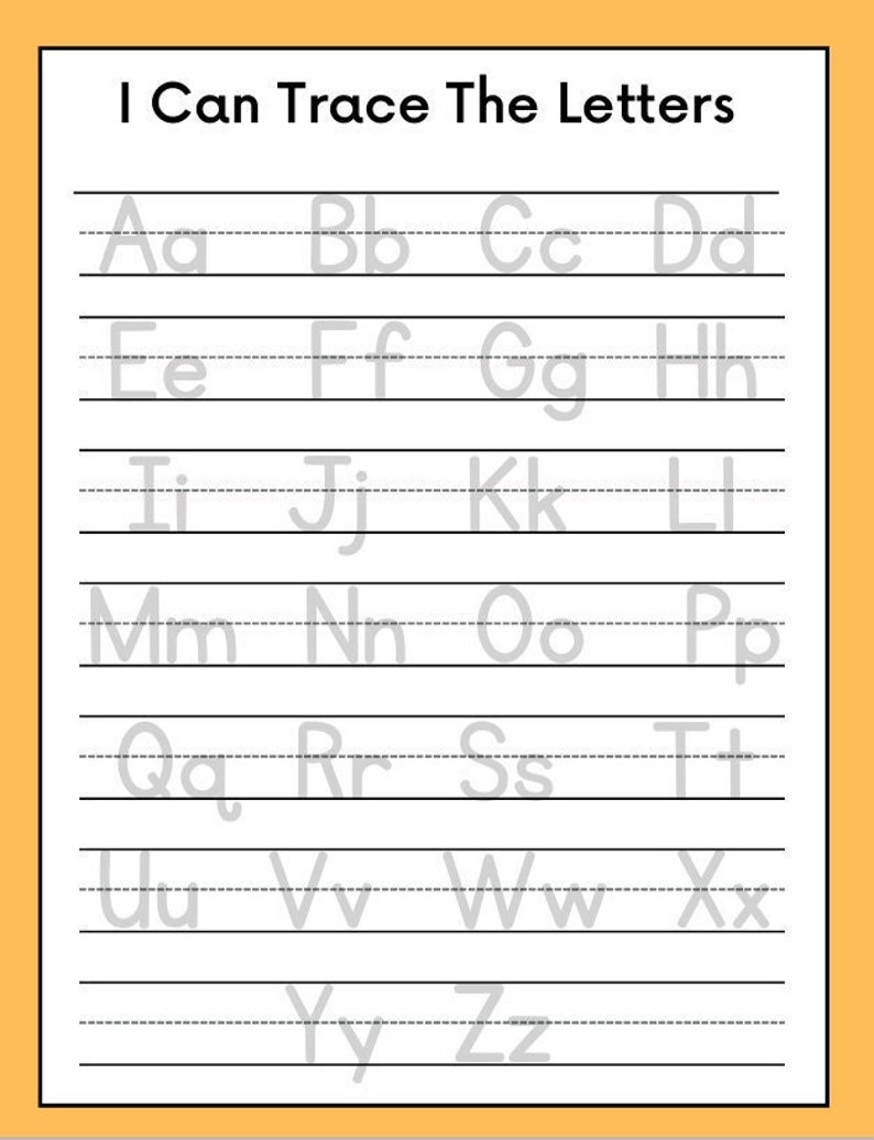 Printable Kids Activity - TRACING BUNDLE 1 - Etsy