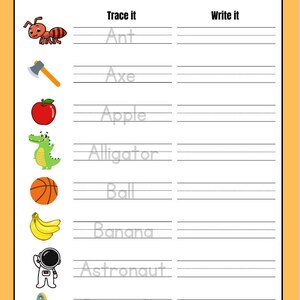 Printable Kids Activity - TRACING BUNDLE 1 - Etsy