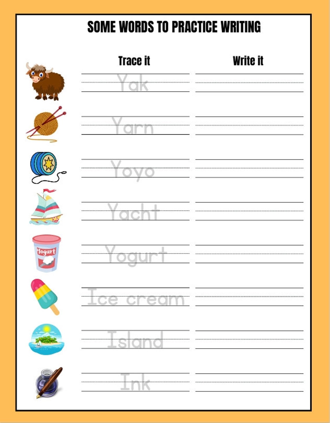 Printable Kids Activity TRACING BUNDLE 1 - Etsy