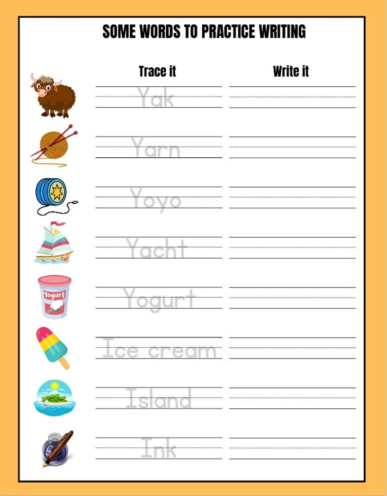 Printable Kids Activity - TRACING BUNDLE 1 - Etsy