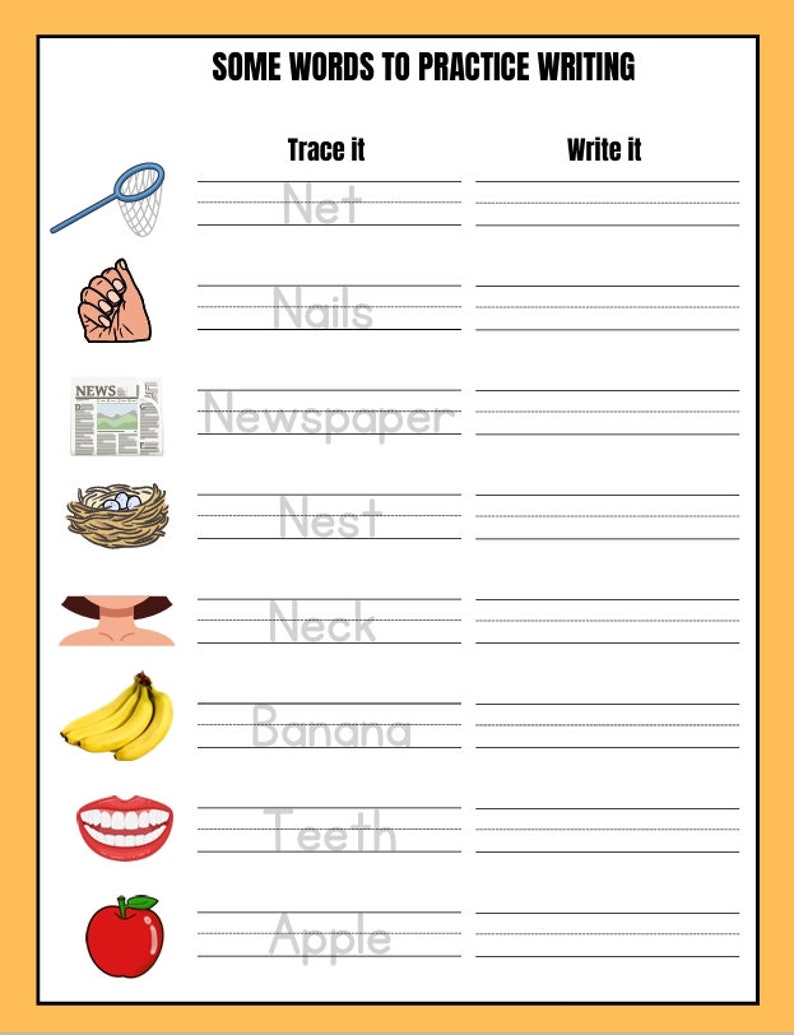 Printable Kids Activity - TRACING BUNDLE 1 - Etsy