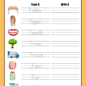 Printable Kids Activity - TRACING BUNDLE 1 - Etsy
