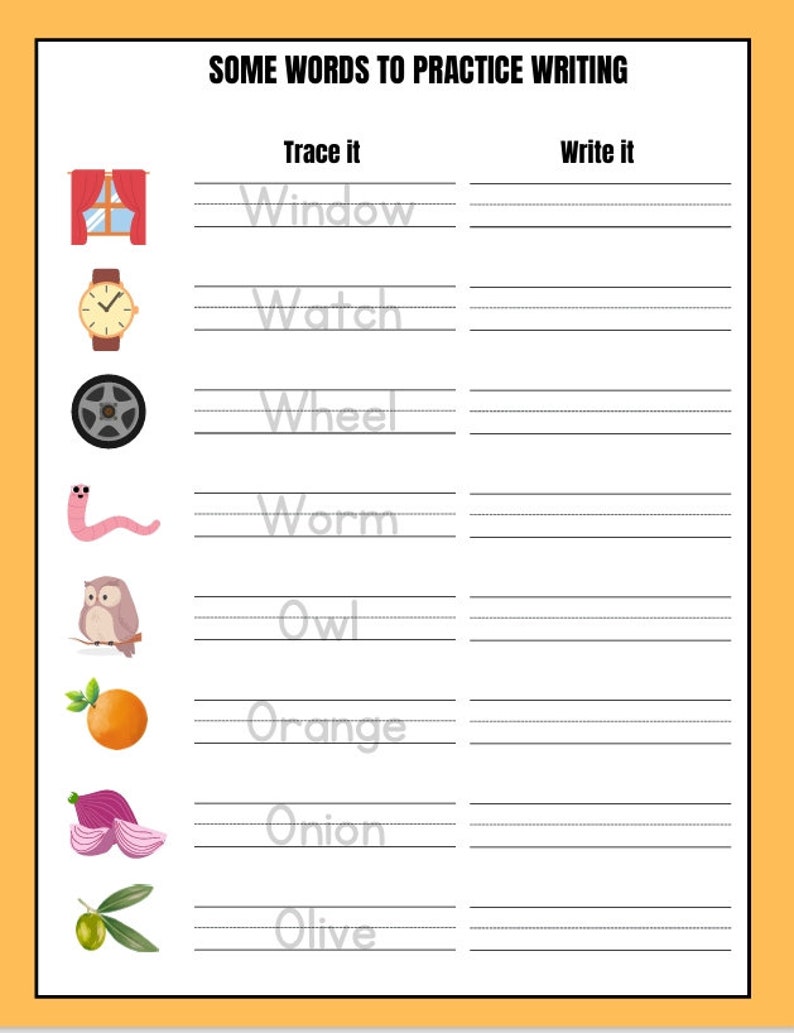 Printable Kids Activity - TRACING BUNDLE 1 - Etsy
