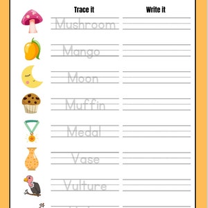 Printable Kids Activity - TRACING BUNDLE 1 - Etsy