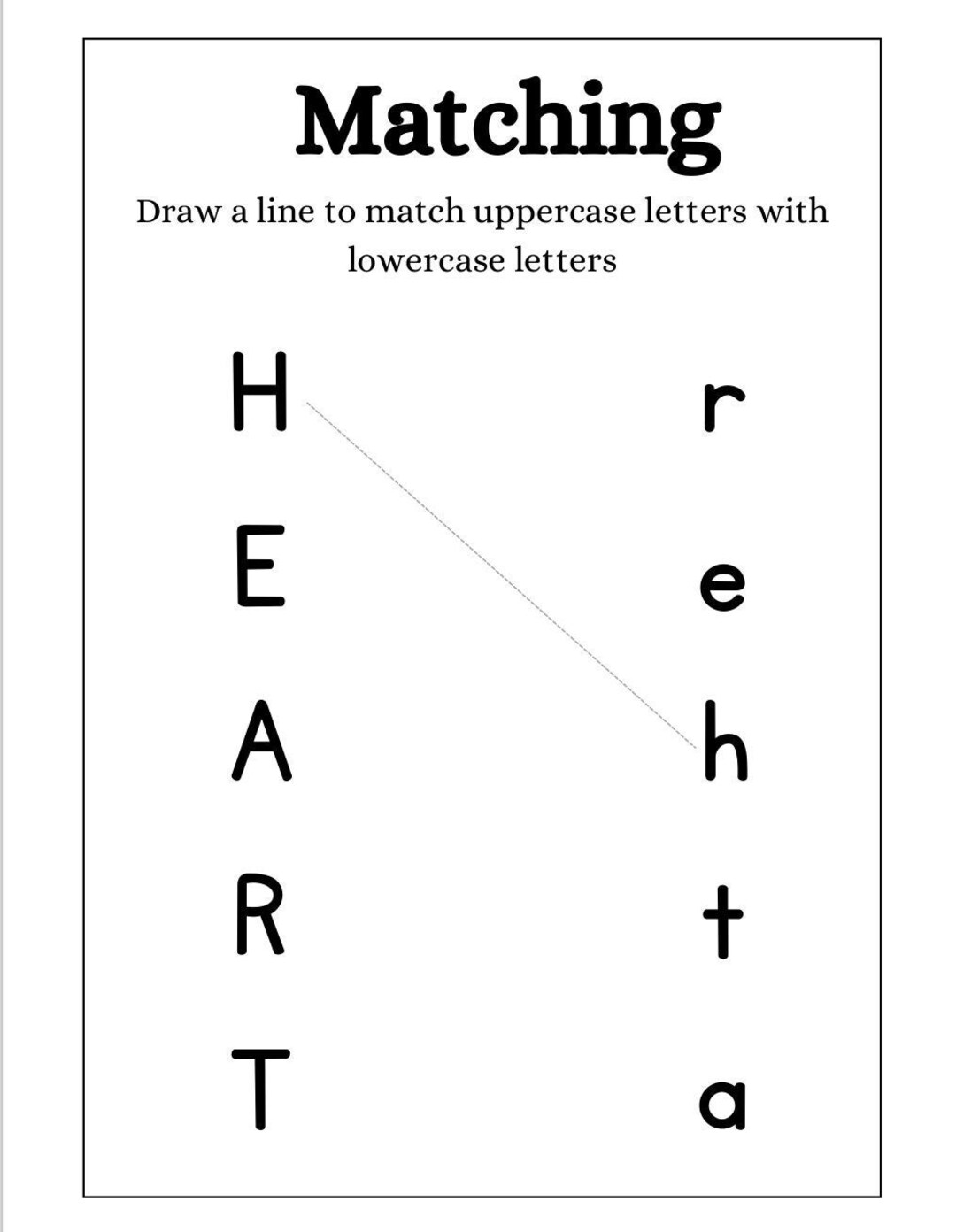 Printable Kids Activity - MATCHING - Etsy