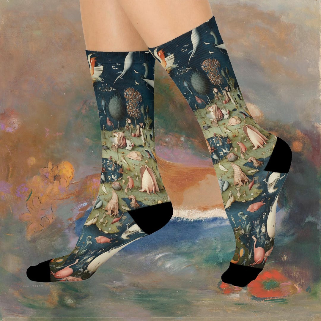DARK FANTASY Hieronymus Bosch Medieval SOCKS, Unisex Gothic Style and ...
