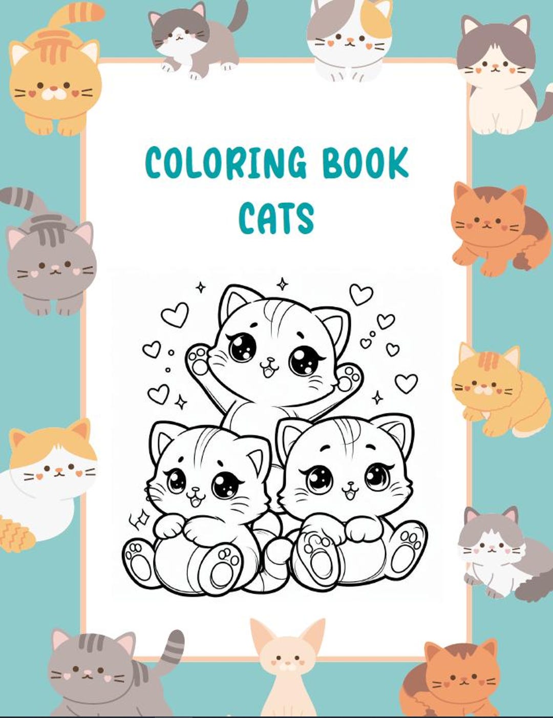Whiskers & Wonders: A Relaxing Cat Coloring Book for All Ages - Etsy