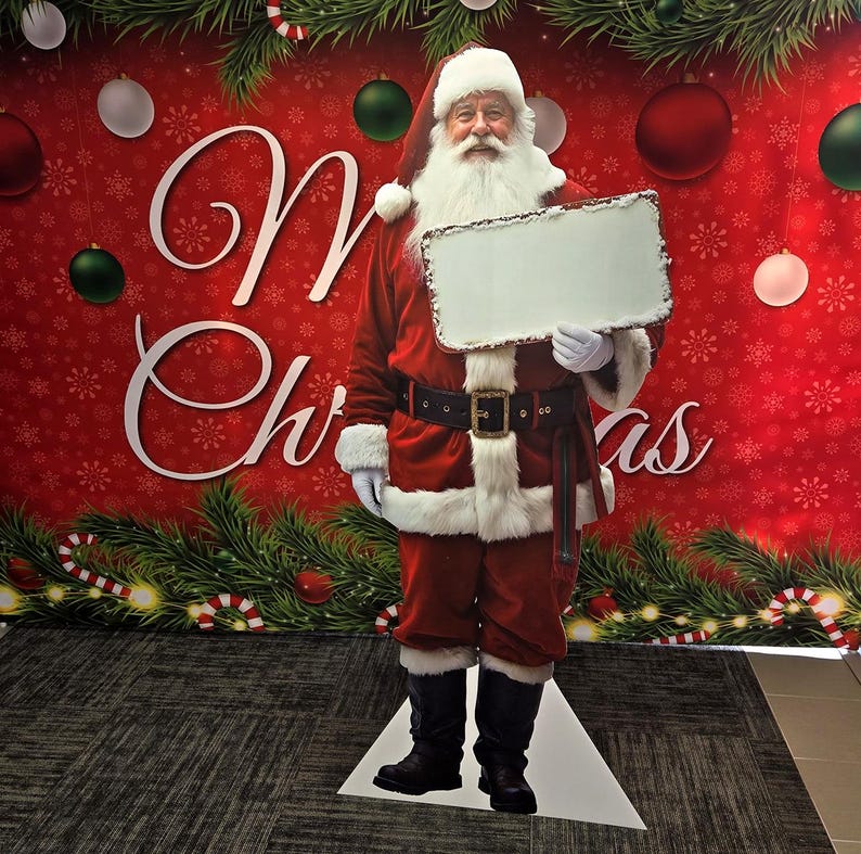 Santa Life Size Cutout / 6 Ft Tall - Etsy