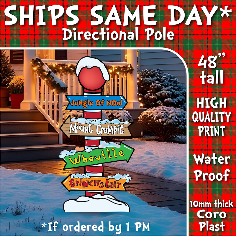 Grinch Directional Signs - Etsy