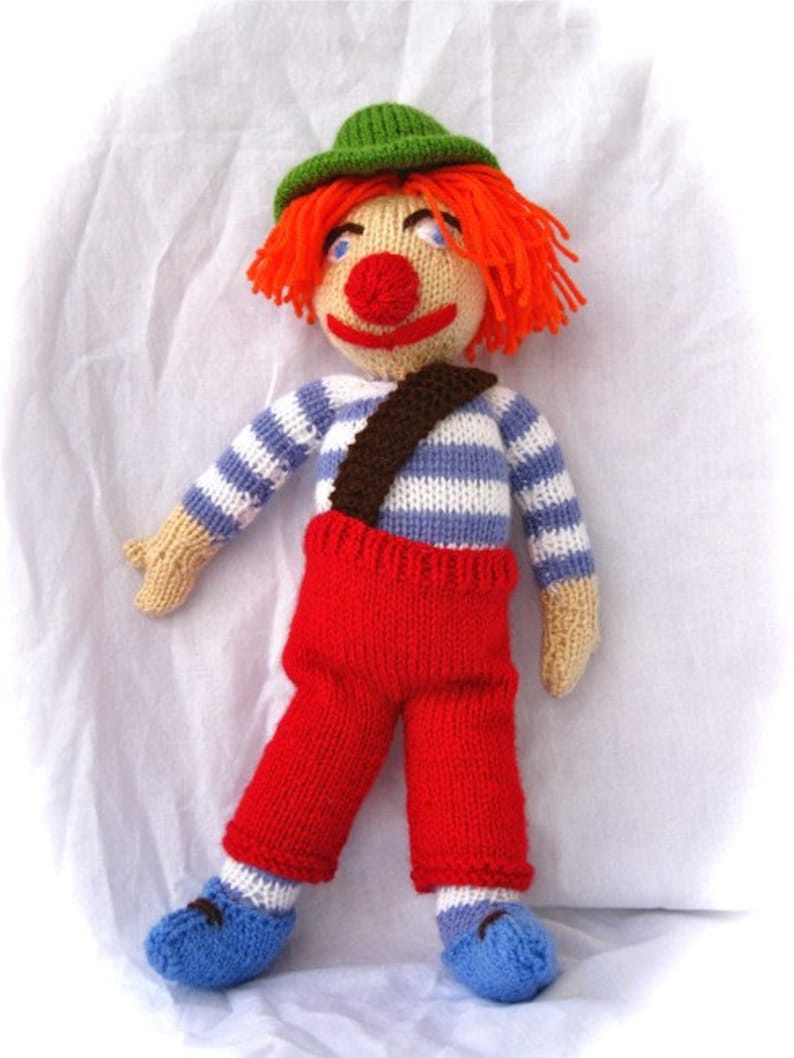 CLOWN - Toy Knitting Pattern PDF - Etsy