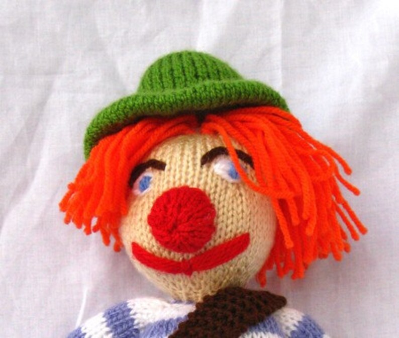 CLOWN - Toy Knitting Pattern PDF - Etsy